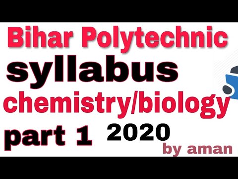Bihar Polytechnic|syllabus of chemistry and biology |2020 new syllabus ...