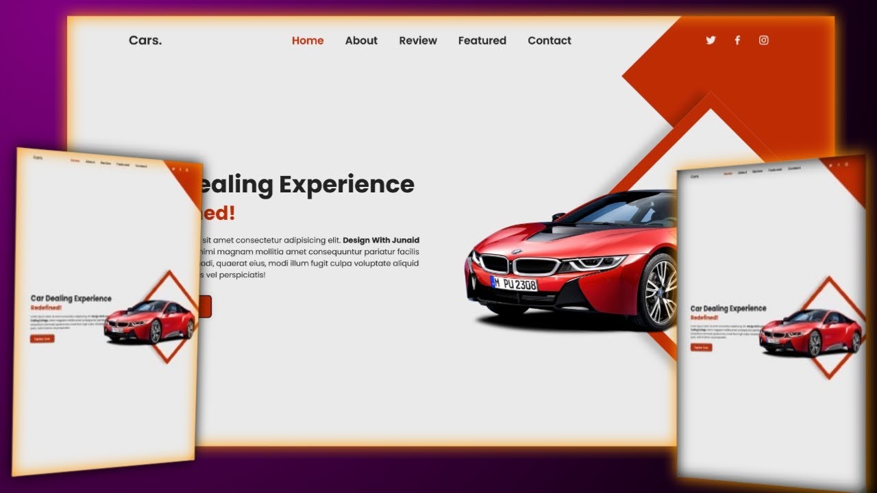 personal portfolio website for course hero design with html and css ...