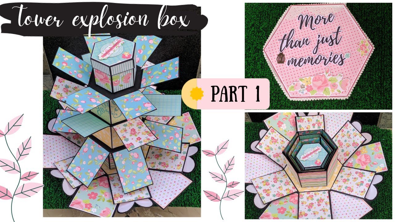 Tower explosion box || Step by step tutorial || explosion box || part 1 || Mahima crafts - YouTube