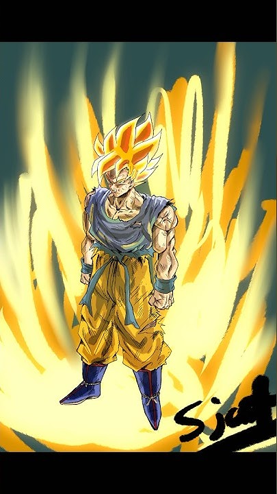 드래곤볼 초사이어인 손오공 역대급 일러스트 Fanart Dragonball Shorts Youtube