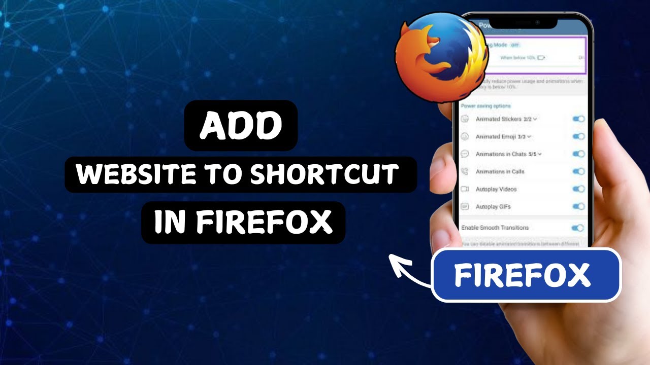 How to add website to shortcut in firefox - YouTube