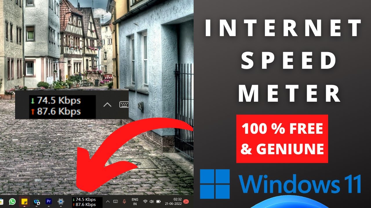 How To Get Net Speed / Traffic Monitor For Windows 11 On Taskbar | FREE ...