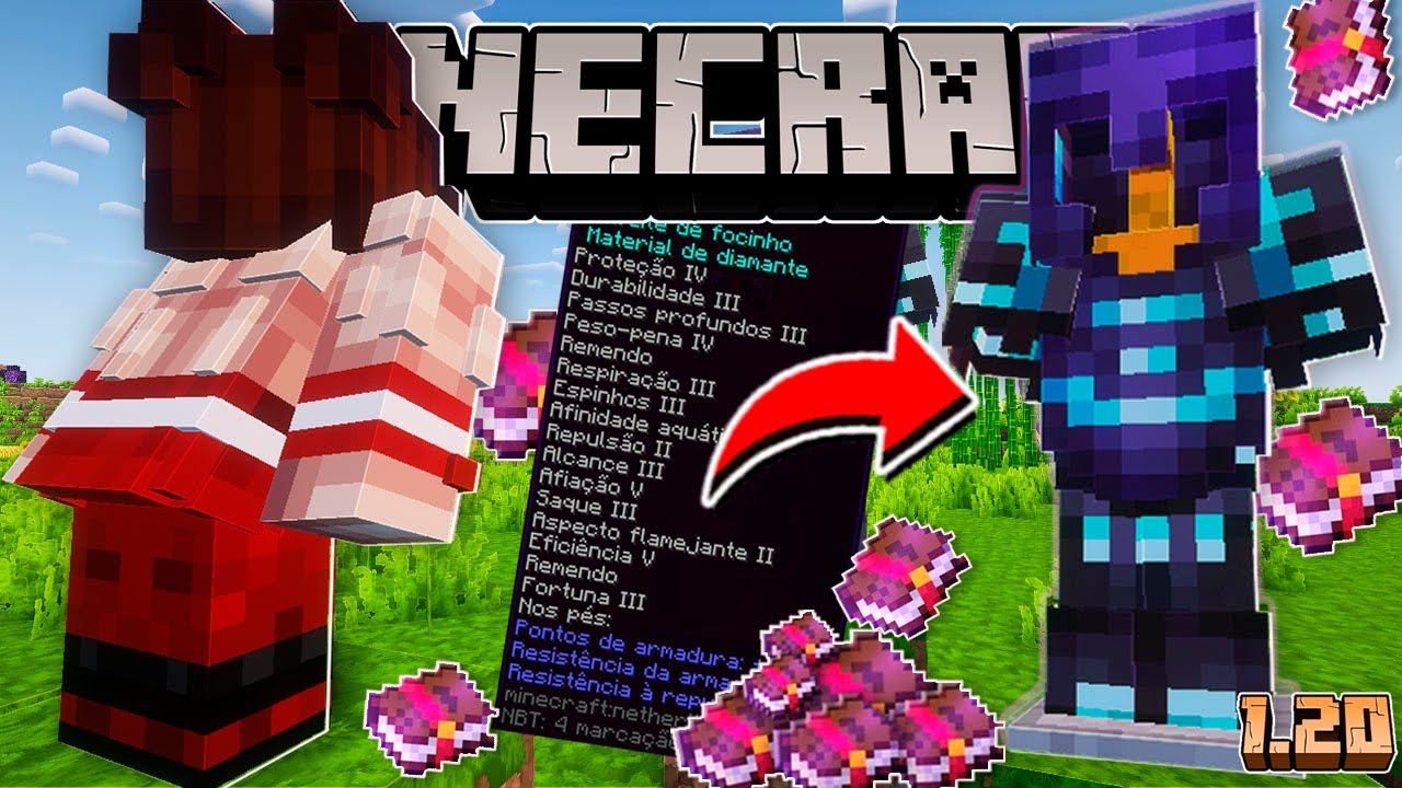 A Melhor armadura de [Netherite] encantada| Minecraft Survival 1.20.1 ...