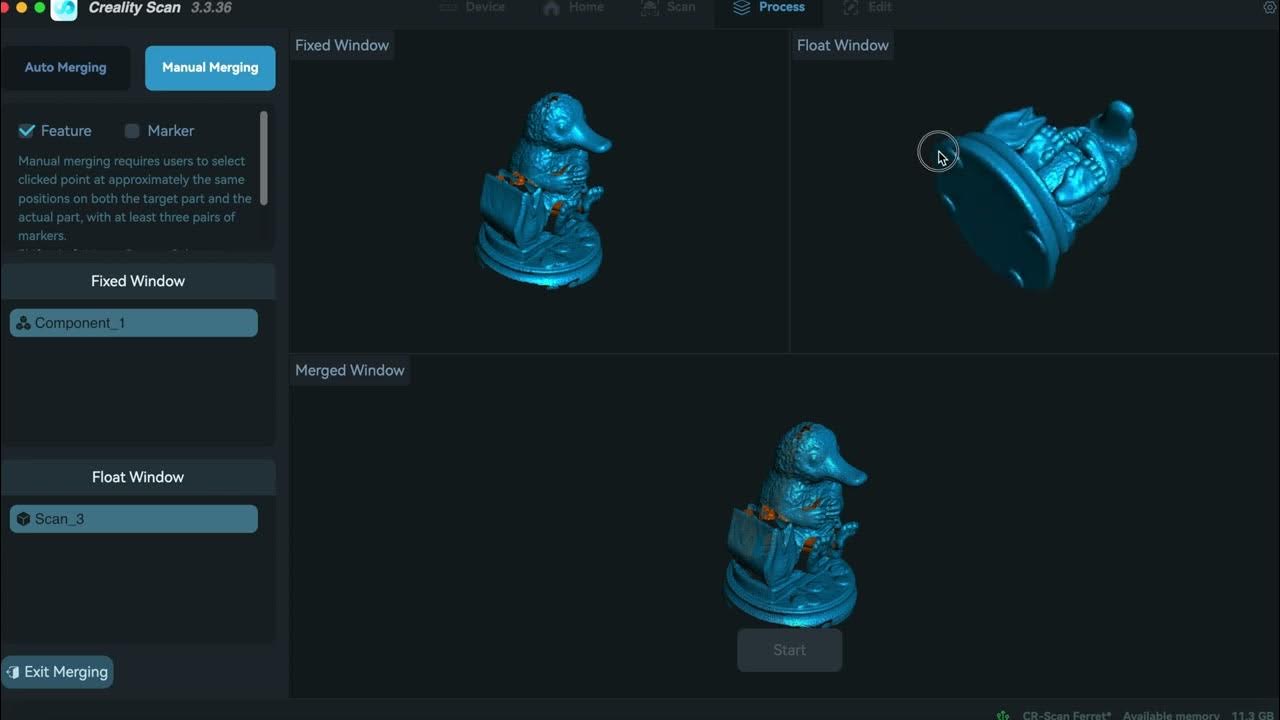 Creality Scan - How To Merge Scans - YouTube