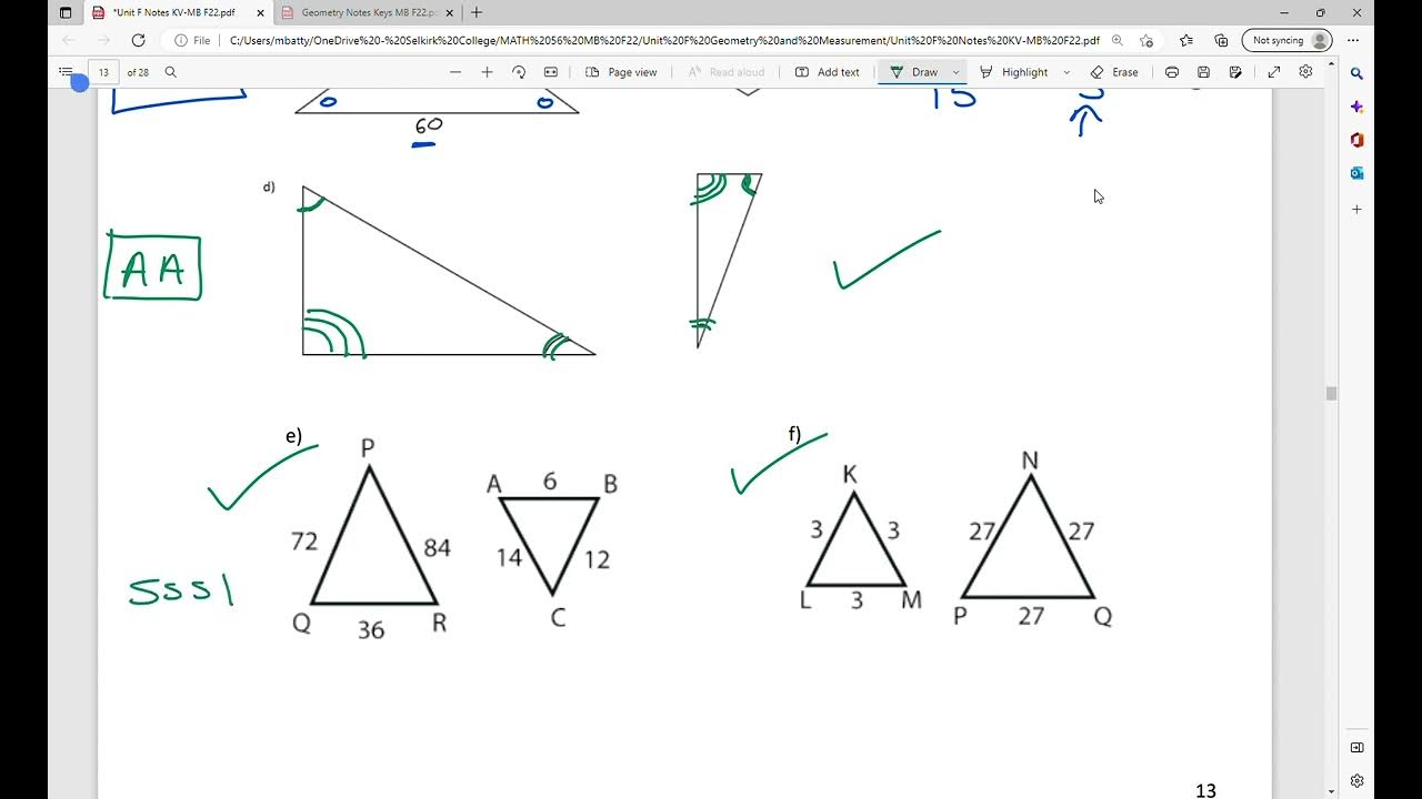 MATH 56 F 3 Similar shapes and Problem Solving - YouTube