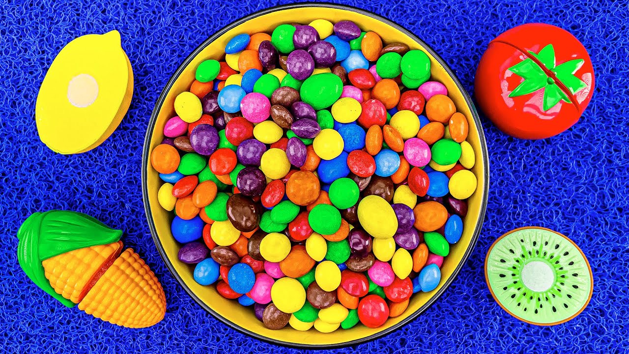 Most Satisfying Video l Full Pool of Candy with Rainbow Slime & Magic ...