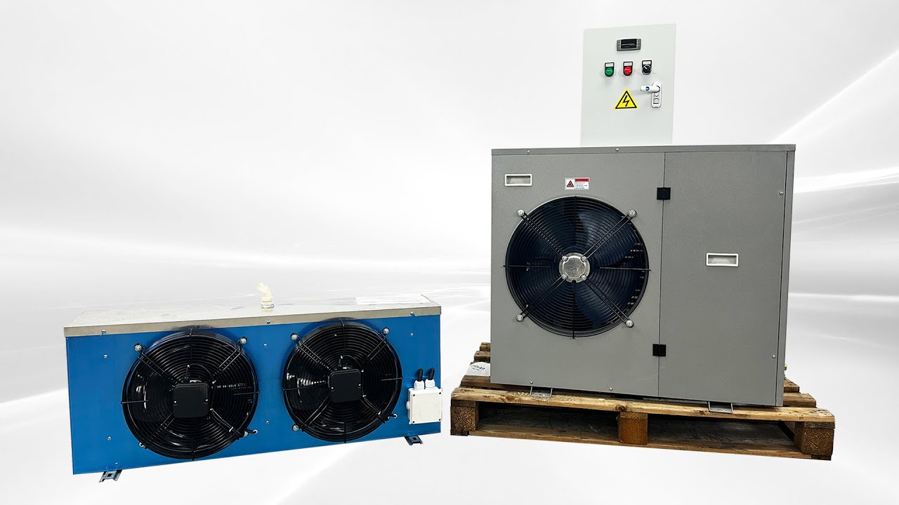 3 HP walk in cooler condensing Refrigeration System Low Profile Freezer ...