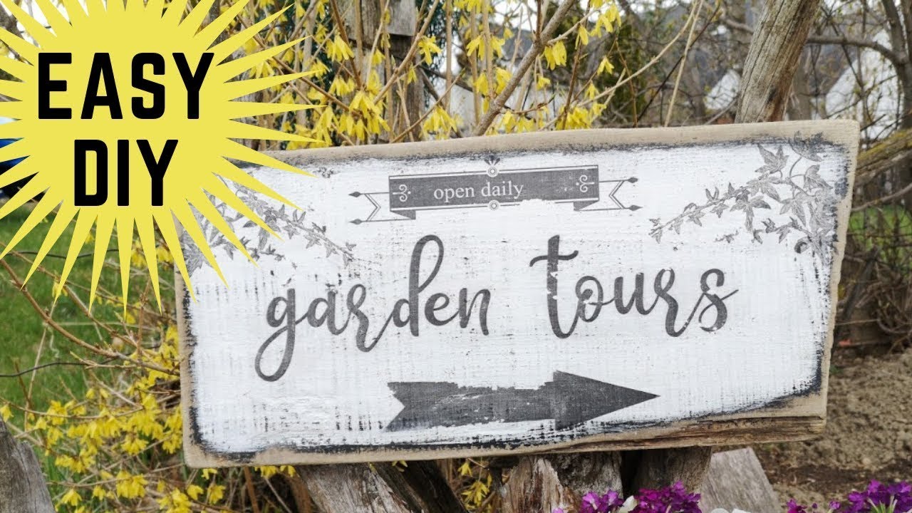 Create a DIY Garden Sign Without Cricut or Stencils | Personalize Your ...