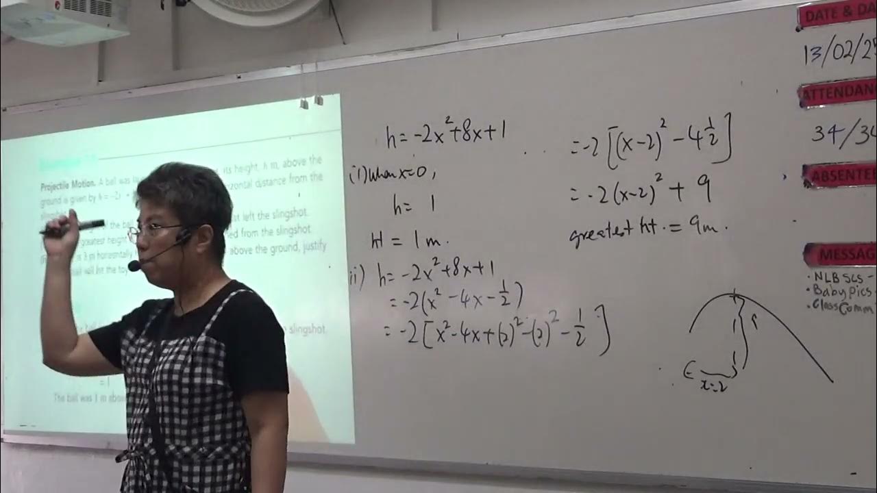 Chapter 1 (1.3) : Applications of Quadratic Functions, Part 1 - YouTube