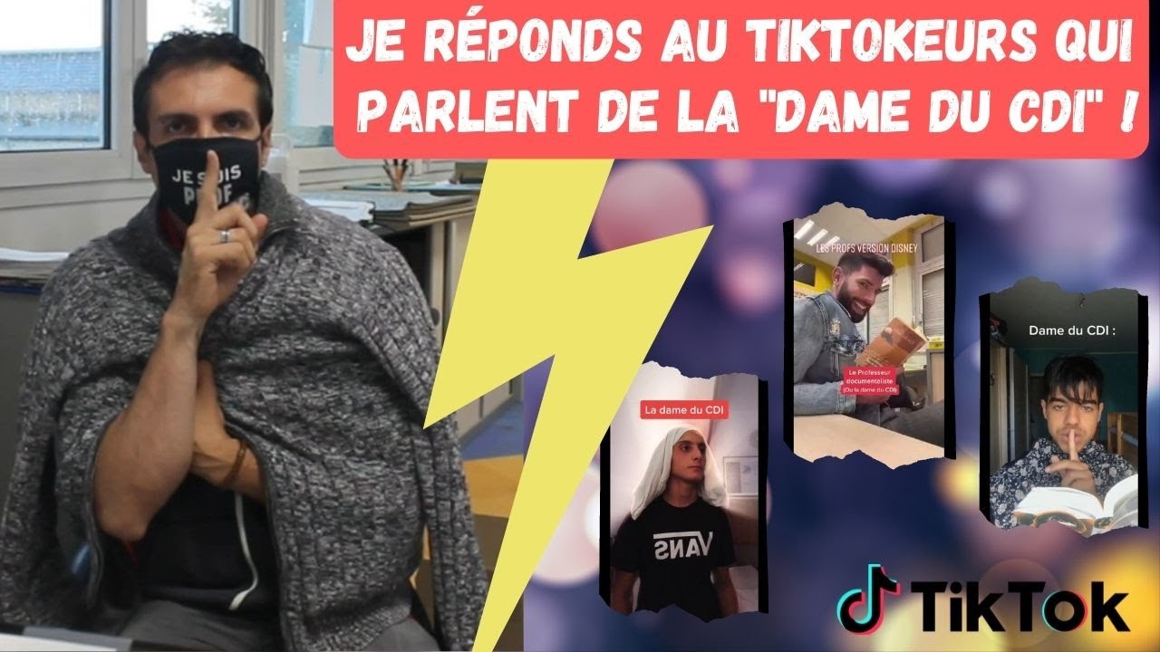 Mes réponses aux TikTok qui parlent de la "dame du CDI" ! #humour 😁😎📚 ...