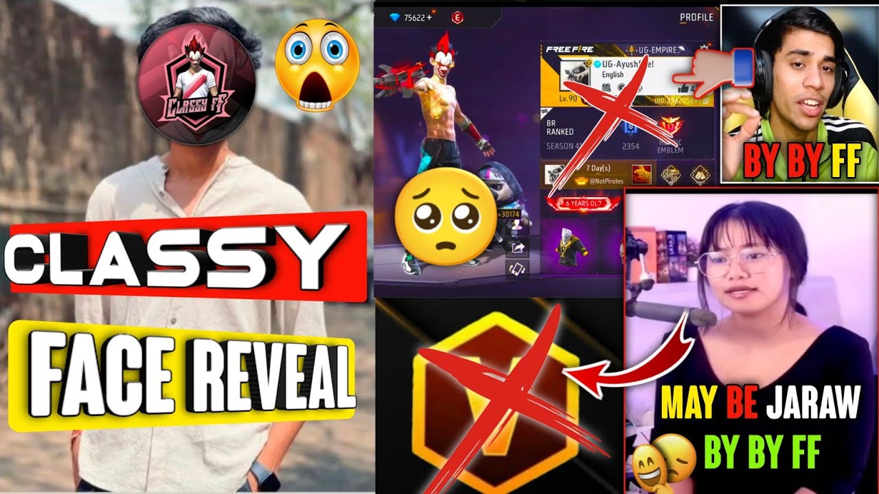 Classy gaming face reveal 😱 sooneeta and UG gaming free fire quite 🥺 ...
