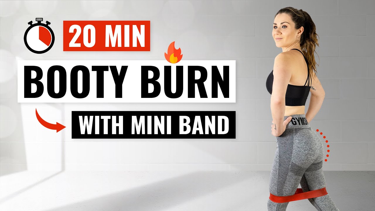 20 Min Booty Burn Home Workout With Band Youtube