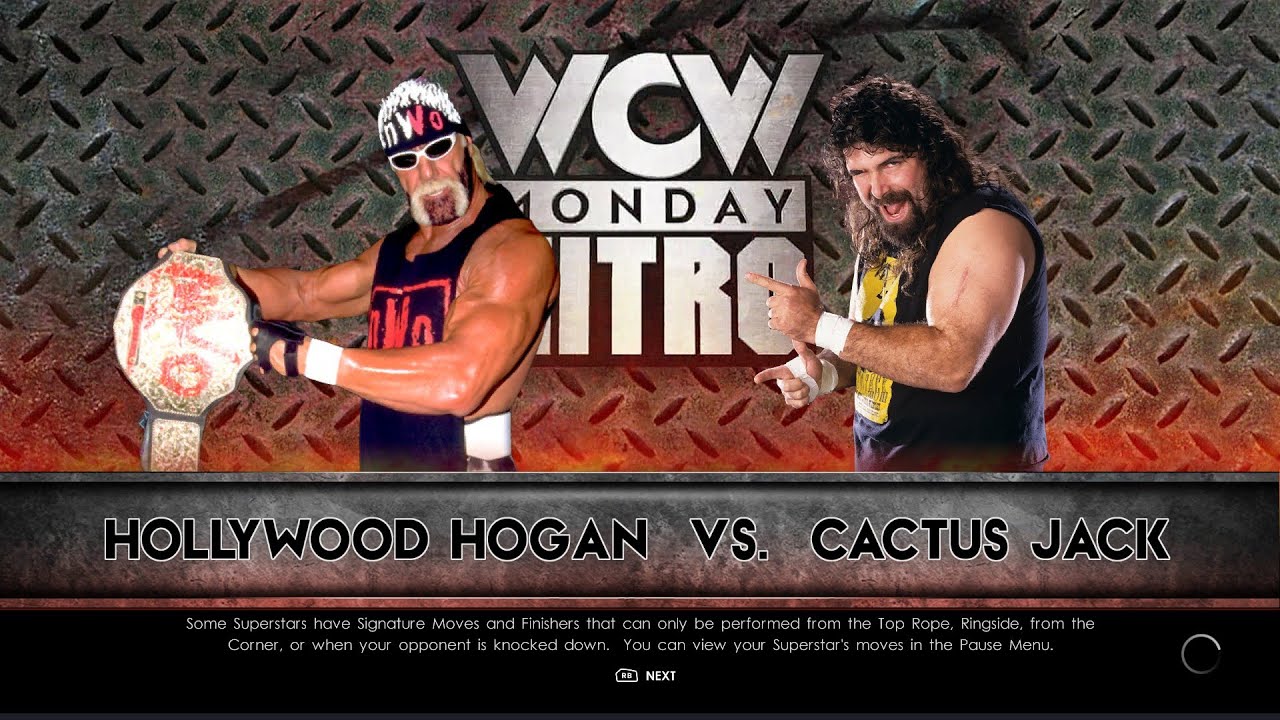 WWE2K22 | WCW Monday Nitro | Cactus Jack vs Hollywood Hulk Hogan ...