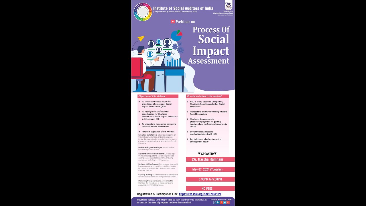 Webinar on “Process of Social Impact Assessment” - YouTube