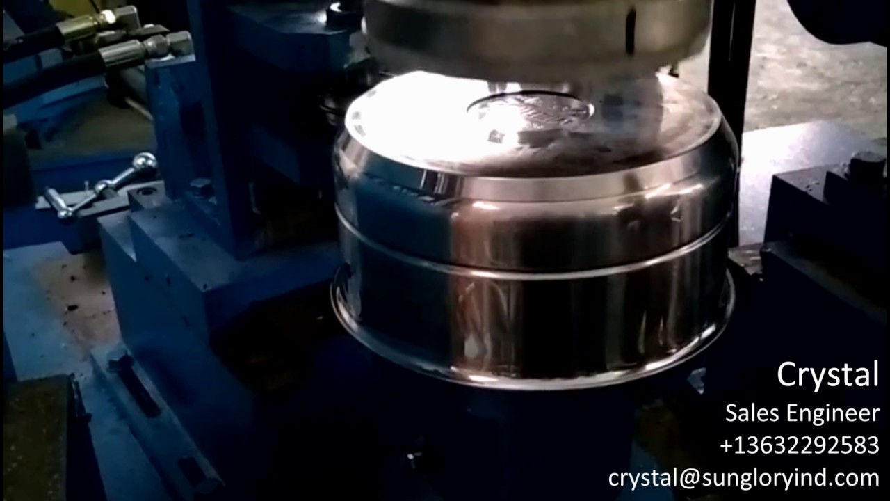 Stainless steel cookware roll forming - YouTube