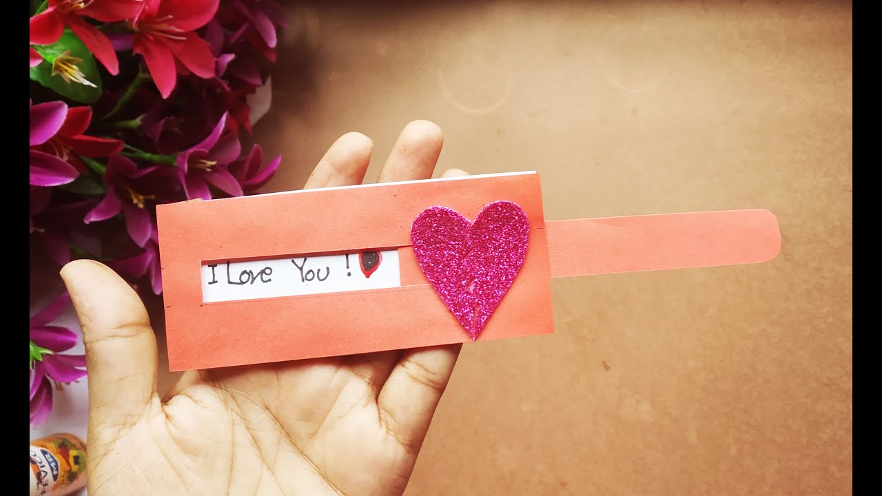 Heart Slider Card Tutorial | Love Slider Card Tutorial | DIY Slider ...