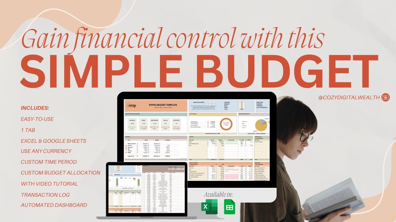 A Simple Budget Tutorial - Cozy Digital Wealth - YouTube