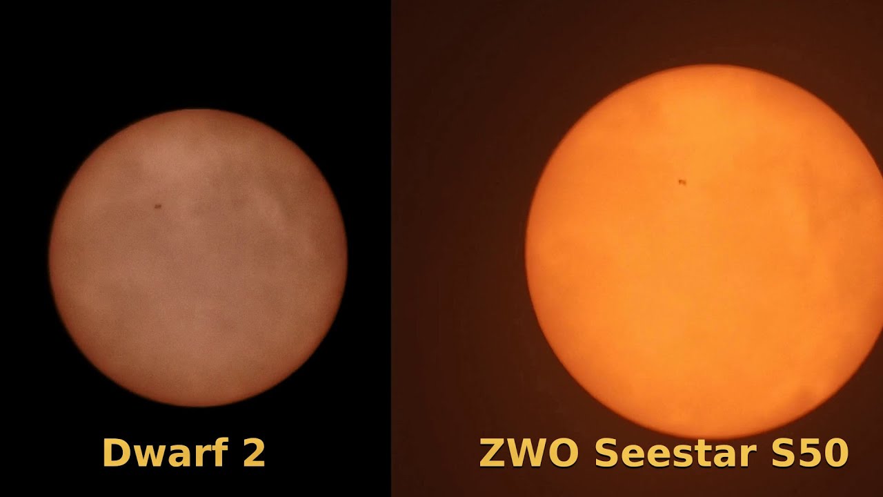 Seestar S50 vs Dwarf 2 - ISS Solar Transit - Oct 27th 2023 - YouTube