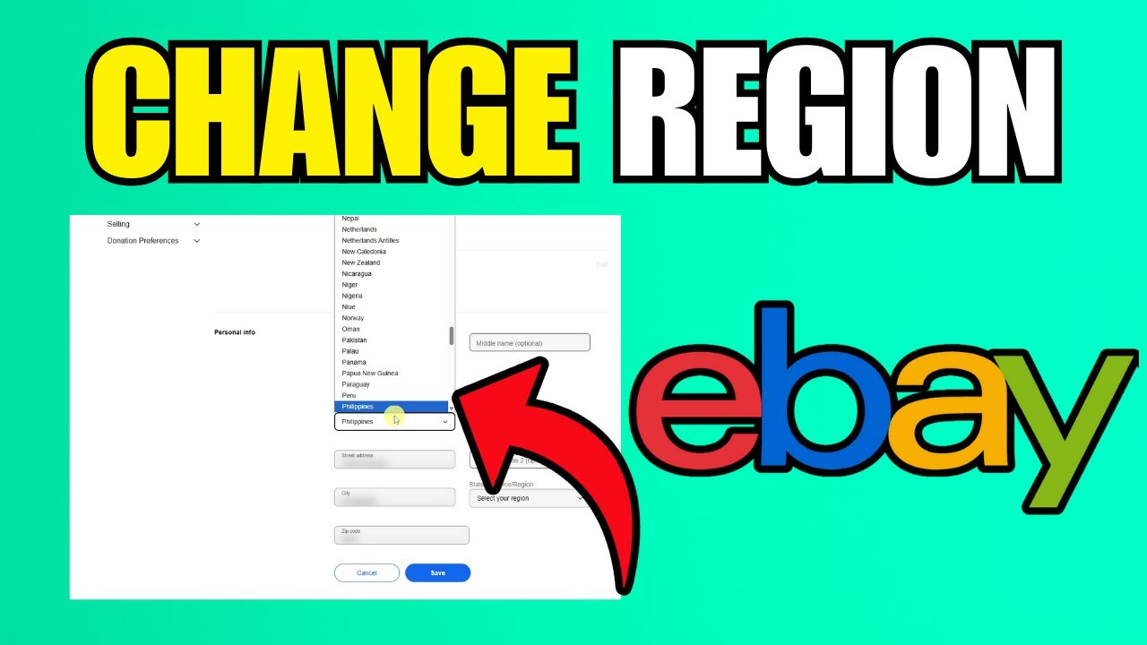 How To Change Region Or Country On eBay (Step By Step Guide) - YouTube