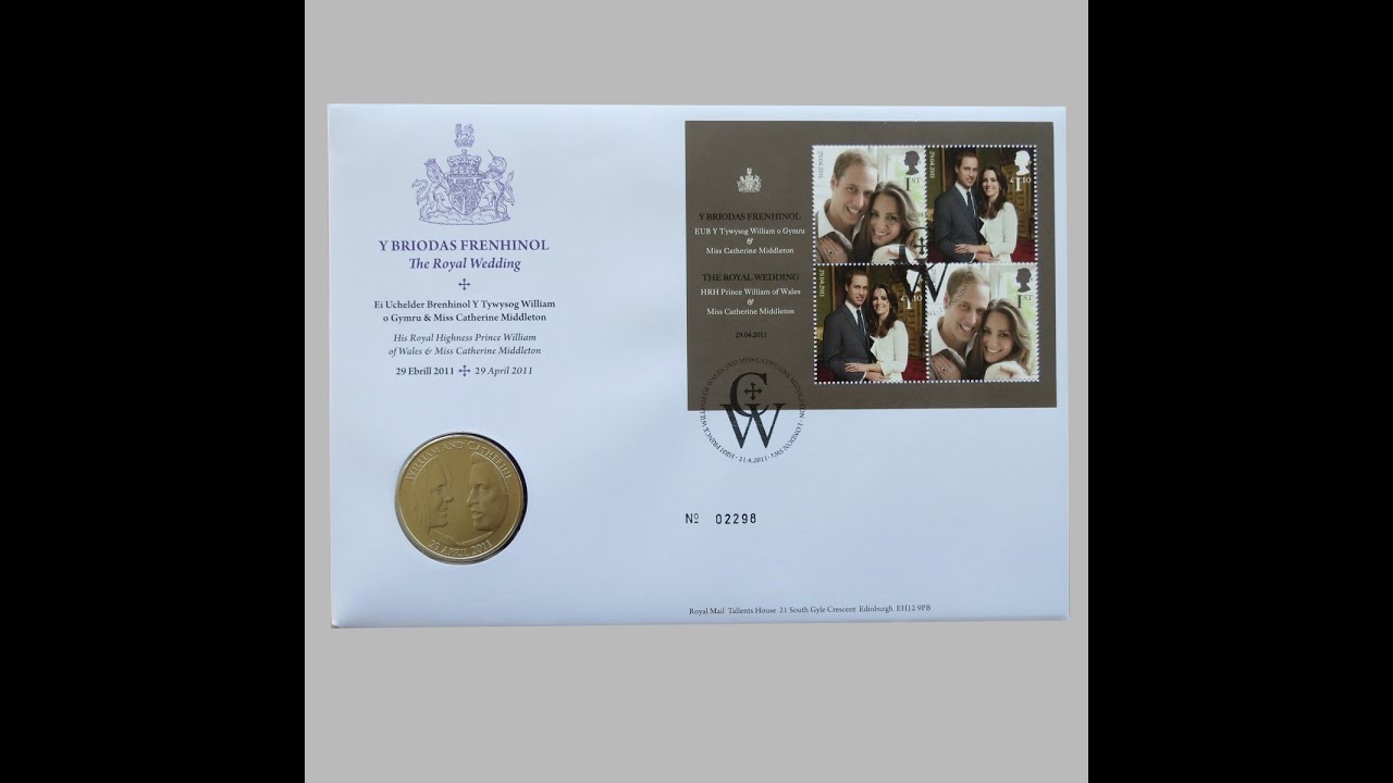 2011 Prince William Royal Wedding £5 Pounds Coin Cover - Royal Mail ...