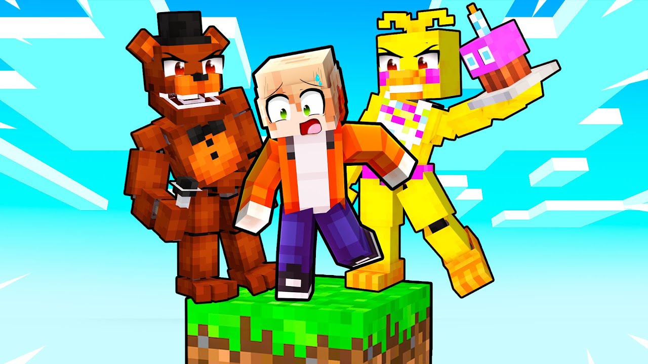 LOCKED On ONE BLOCK With FNAF! - YouTube