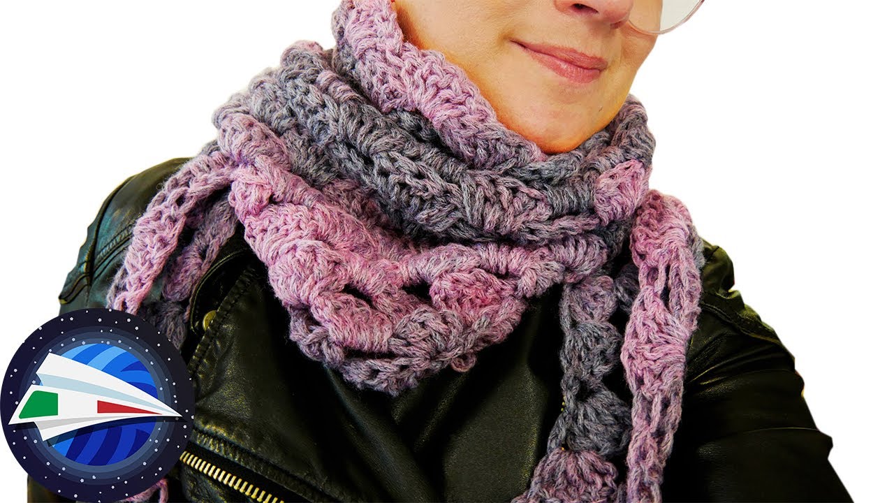 Morbida Sciarpa Autunnale all'Uncinetto 🍁 Super Facile e Veloce per Principianti - YouTube