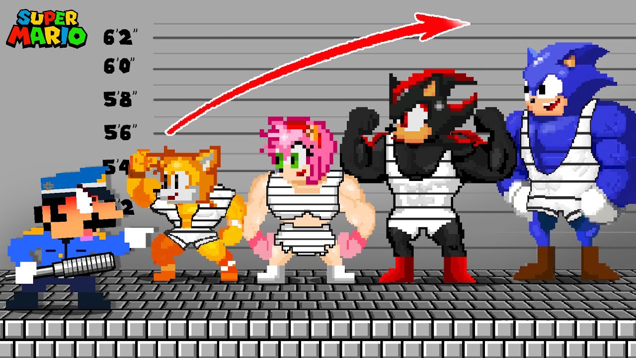Mario Locked All the Strongest Muscular Sonic Characters in Mario’s ...