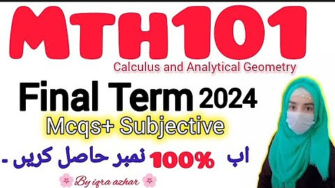 calculus and analytic geometry |Mth101 lecture by #iqraazhar - YouTube