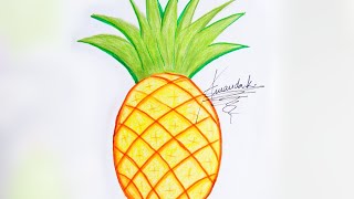 COMO DESENHAR ABACAXI (Fácil) / HOW TO DRAW PINEAPPLE (... | Doovi