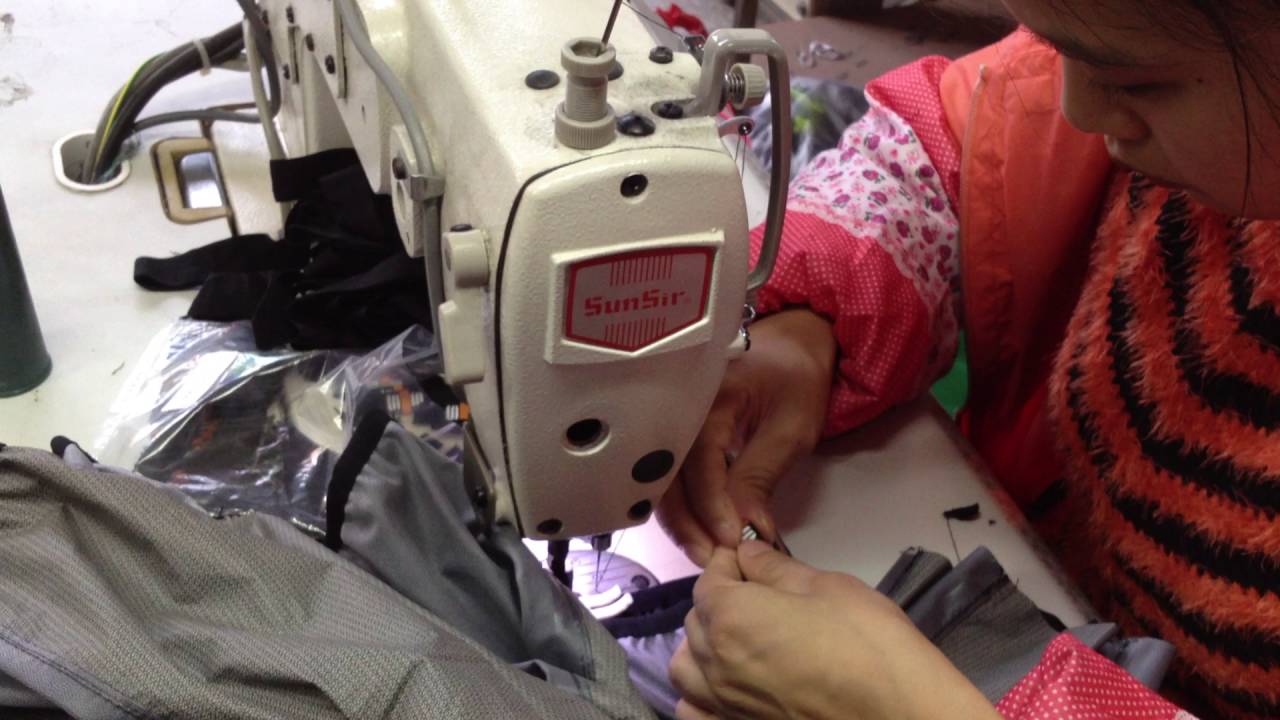 sewing process on production line 2 - YouTube