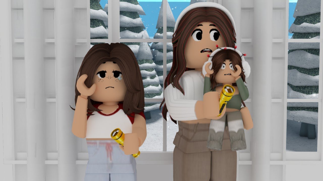WE Were STUCK In Our WINTER Cabin!! **Snow Storm** | (Roblox Bloxburg ...