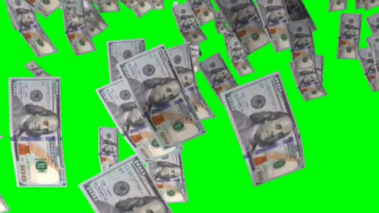 Dollar green screen | falling dollars green screen - YouTube
