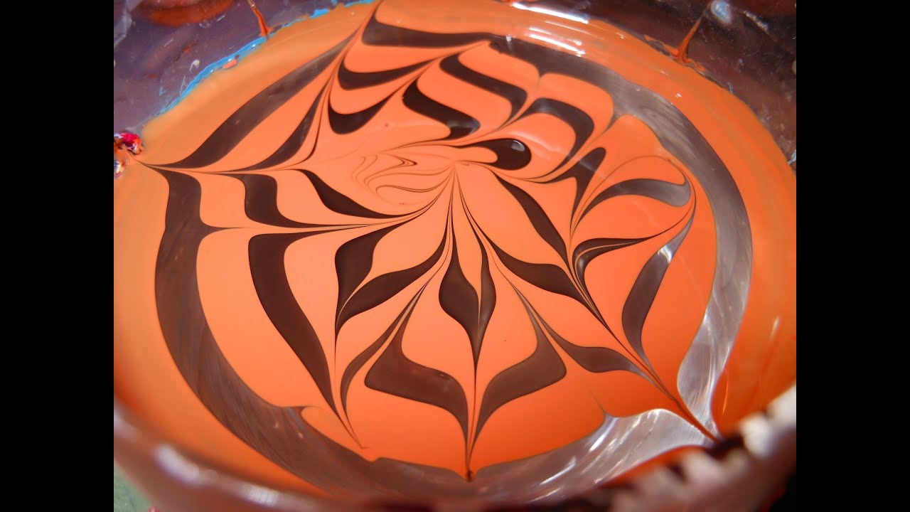 Monarch butterfly inspired water marble - YouTube