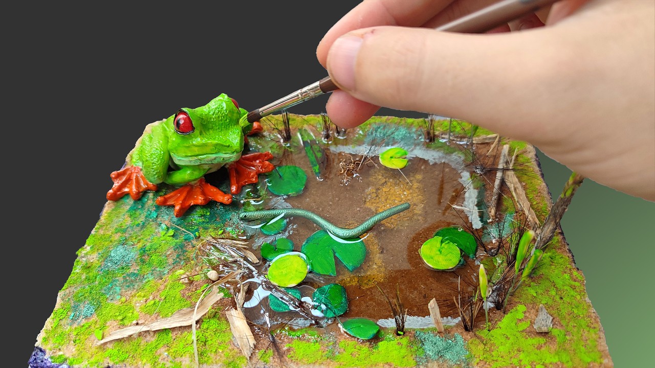 Creating a Realistic Frog Sculpture by a Pond | Step-by-Step Guide for ...