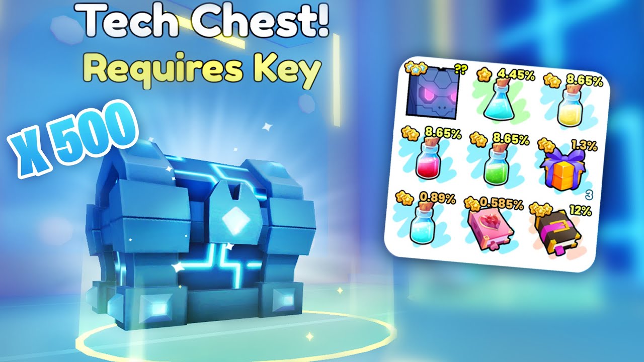 I Opened 500+ TECH CHEST KEYS *IS IT WORTH IT??* (Pet Simulator 99 ...