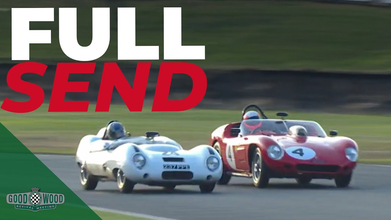 Incredible Ferrari vs Lotus sportscar battle at Goodwood | Revival 2021 ...