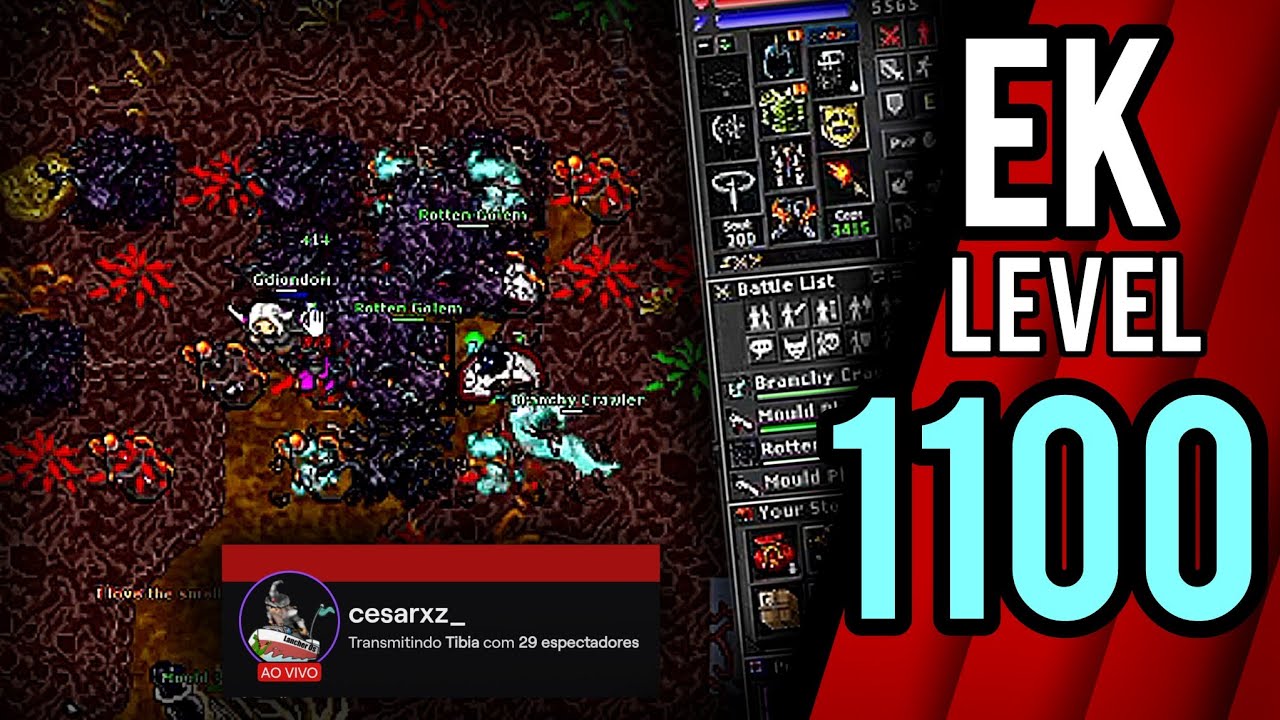 ek lvl 1100 na hunt 🔥🔥 #tibia #tibiacast - YouTube