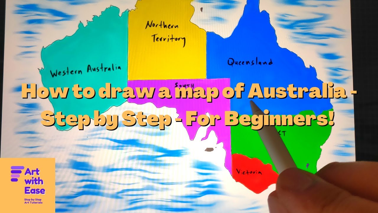 How to draw a map of Australia | Easy | Step by Step! - YouTube