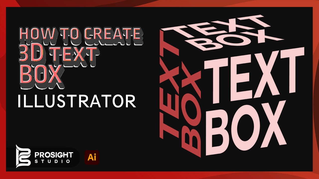 illustrator tutorials create 3d text in box - YouTube
