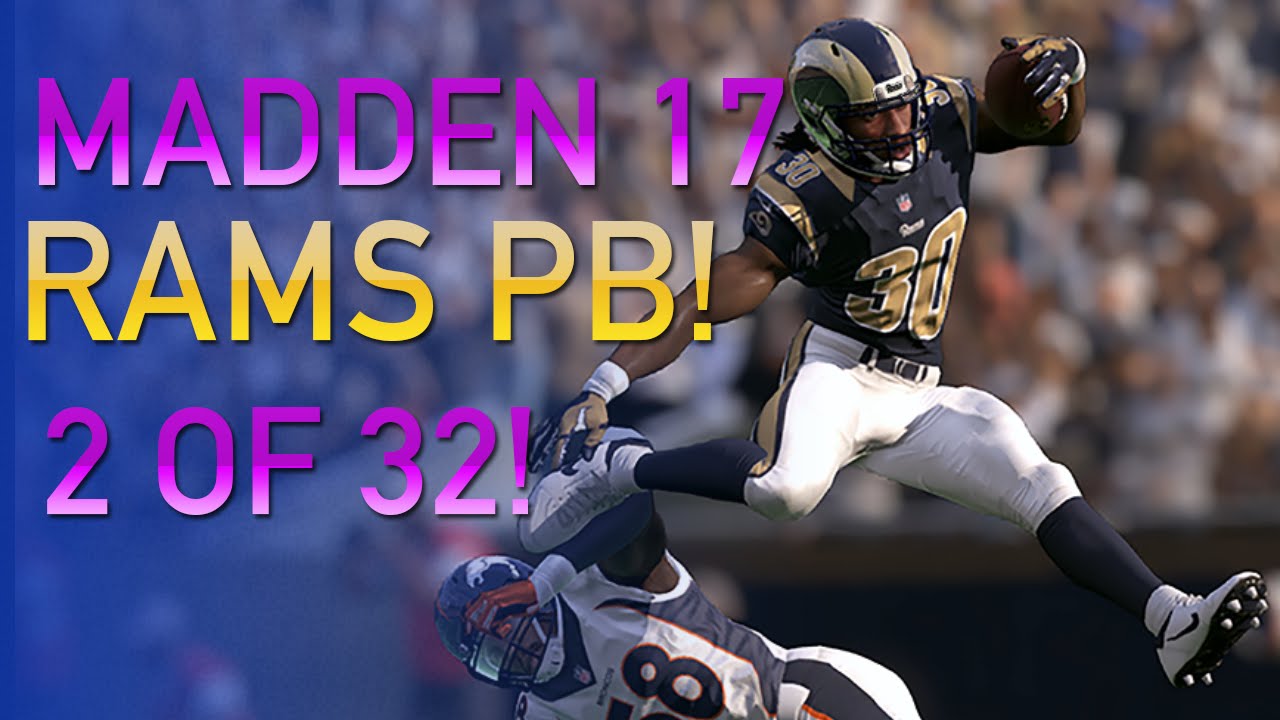 Madden 17 Playbooks - LA Rams Offensive Scheme (2 Of 32) - YouTube
