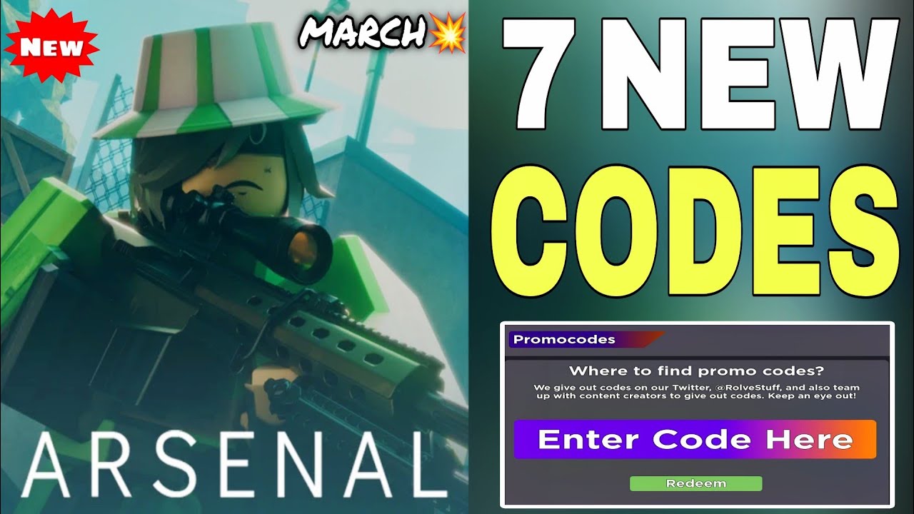 💥NEW CODE💥ARSENAL CODES MARCH 2025 - ROBLOX ARSENAL CODES 2025 - CODES ...