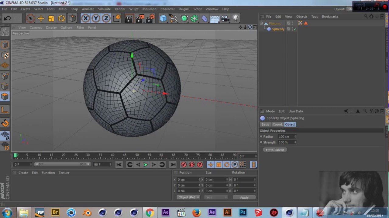 Cinema 4D Tuto Ballon Football Creation in Maxon P1 - YouTube