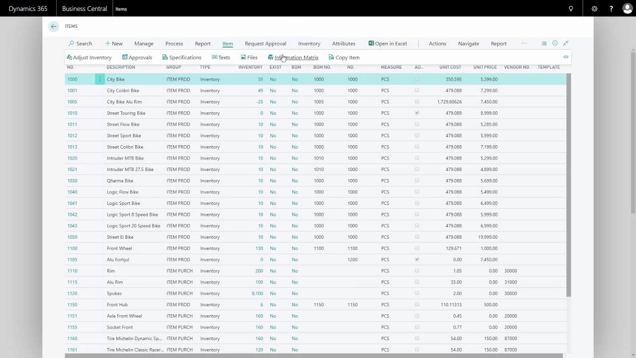 Deleting lines in the Information Matrix will not delete the records ...