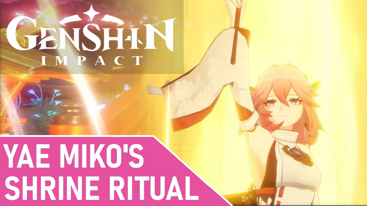 Yae Miko Cinematic Cutscene - Shrine Ritual - Yae Miko's Story Quest ...