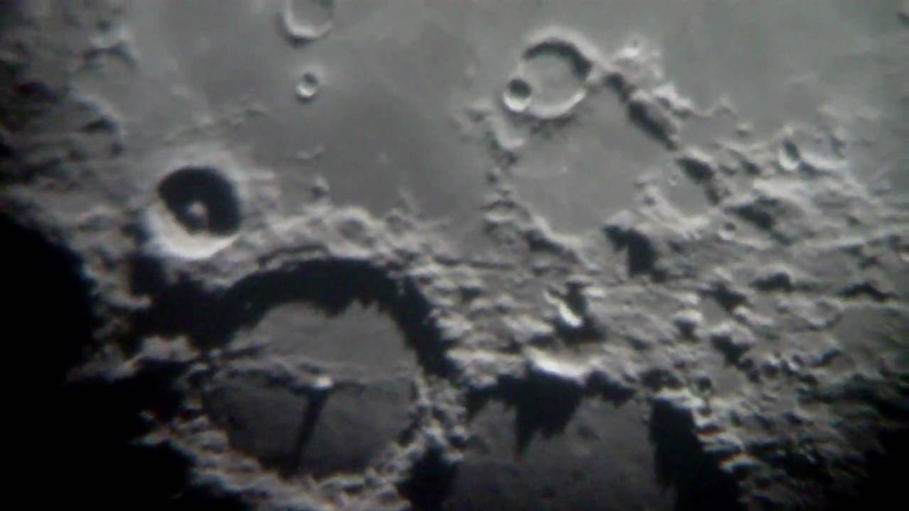 The moon, a 250mm telescope, and Strauss 720p - YouTube