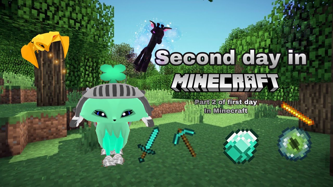 Day 2 in Minecraft ( animal jam ) part 2 - YouTube