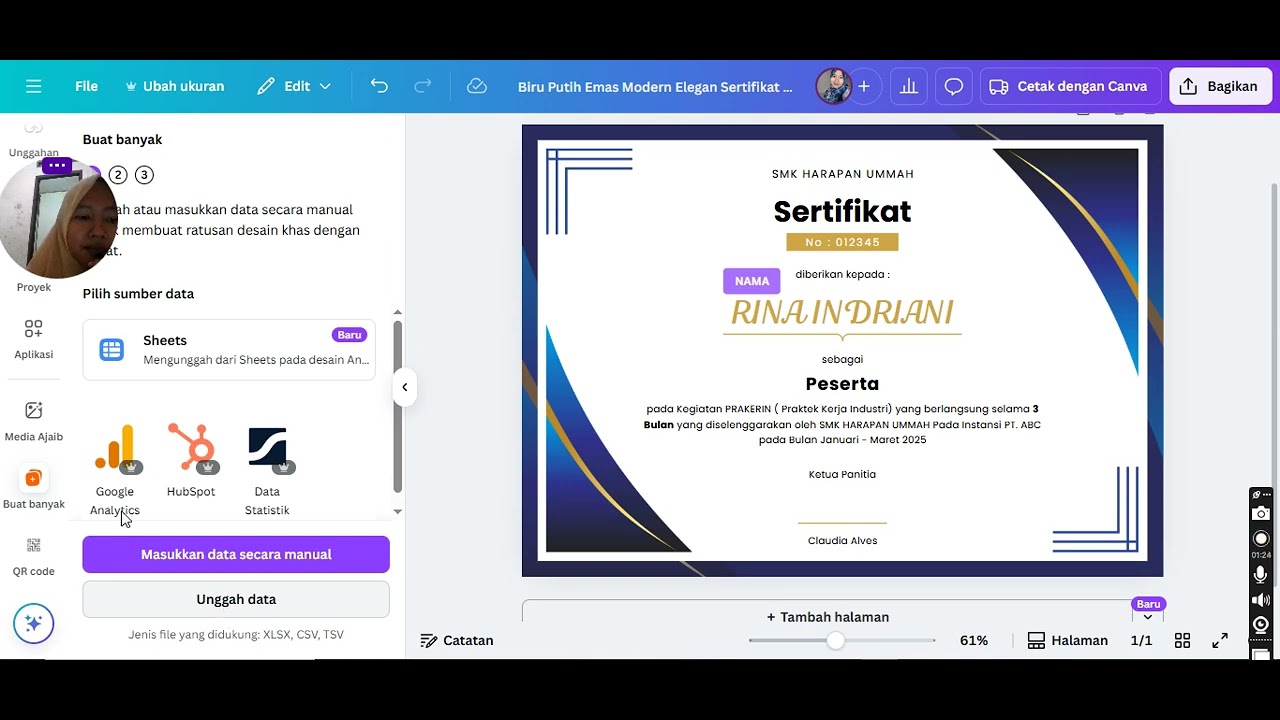 CARA MAILING - MAIL MERGE DI CANVA | PERBANYAK DATA OTOMATIS - YouTube