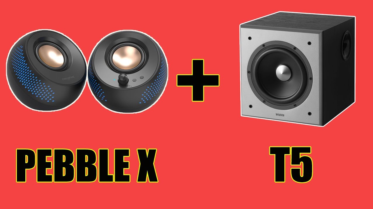 Creative Pebble X + Edifier T5 - YouTube
