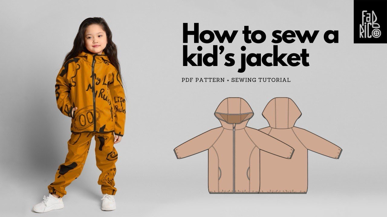 How to Sew a Jacket for Kids | Making a Jacket from Softshell | Warm ...
