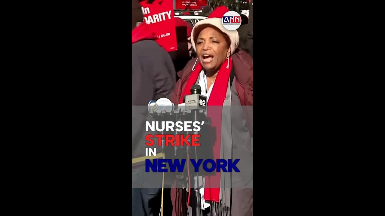 LIVE: Press conference as nurses strike in New York - YouTube